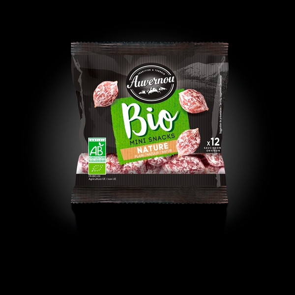 Mini saucisson sec bio : produit de snacking Auvernou | Sapresti Traiteur